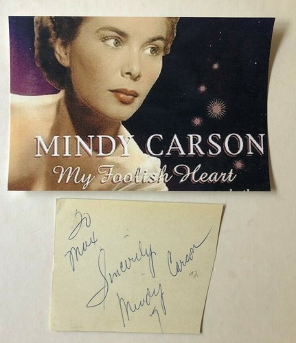 Mindy Carson - Film - original Autogramm - Größe 10 x 7 cm | eBay.de