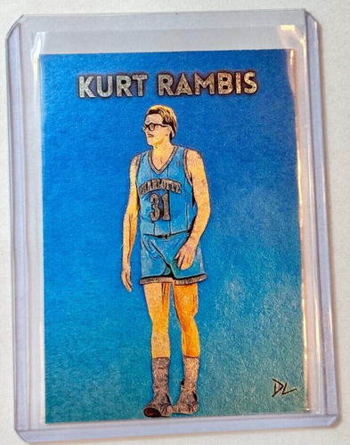 Kurt Rambis Platinum Plated Artist Signed "Charlotte Hornets" Trading ...