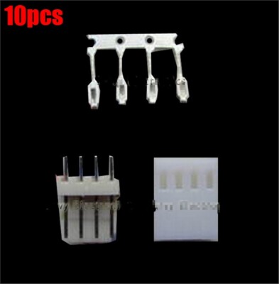 10Pcs KF2510 Connector Kit 2.54MM Pin Header+Terminal+Housing KF2510-4P ...