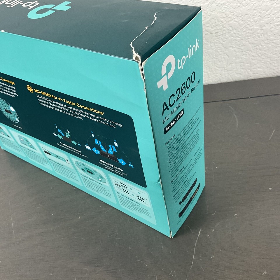 TP-Link Archer A10 AC2600 Smart Connect WiFi Gigabit LAN Port MU-MIMO ...