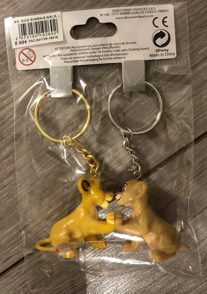 Key Ring / Keychain/Schlüsselbund/Llavero Disneyland Pair Simba & Nala ...