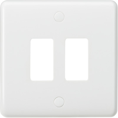 Double Gang Grid Module Face Plate White Knightsbridge CUG2 | eBay UK