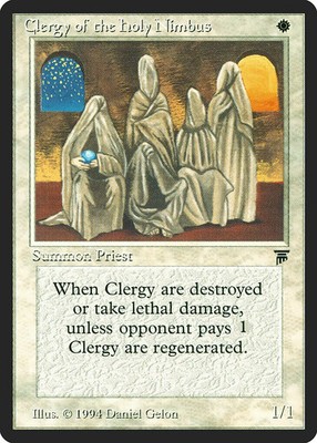 Clergy of the Holy Nimbus Legends MINT White Common MAGIC MTG CARD ...