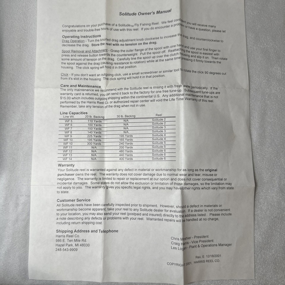 Harris Reel Co. Solitude 2 Fly Fishing Reel Made in USA | eBay