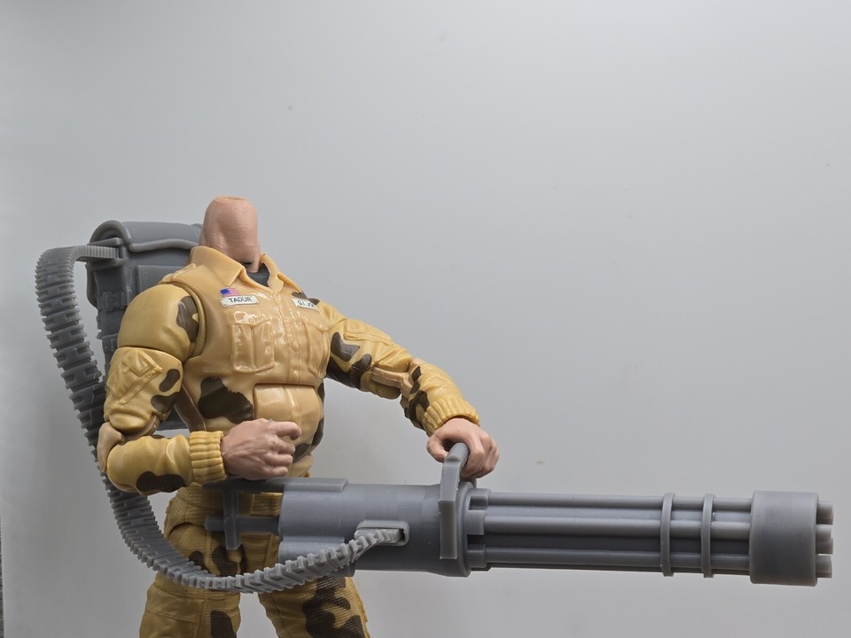 3d Printed PREDATOR Blain OLE PAINLESS GUN 6" 1:12 Classified/Marvel ...