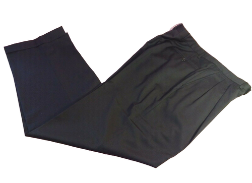 Italian Wool Black Mens Dress Pants Size Large Woolmark ITALY Super ...