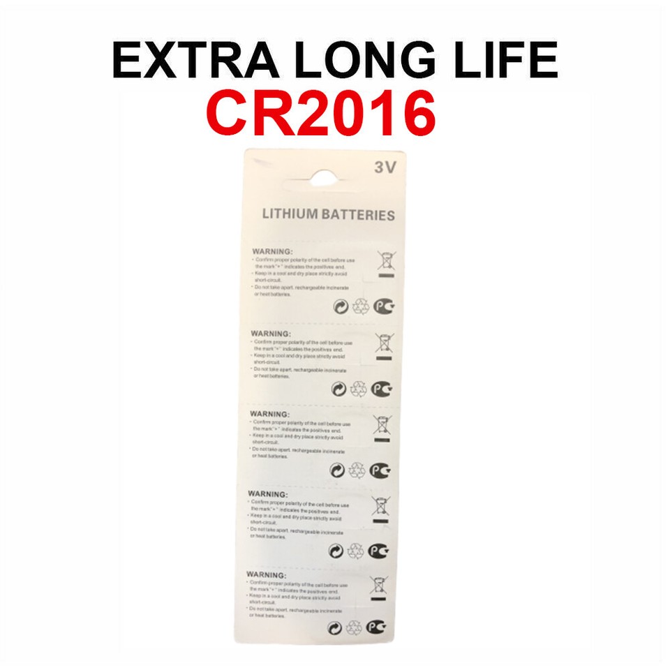 5 x Fresh CR 2016 CR2016 ECR2016 BR2016 LITHIUM COIN CELL Battery Exp ...
