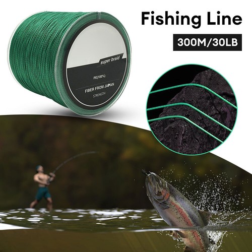Super Strong Braided Fishing Line 4 Strands Abrasion Resistant 30LB 300 ...