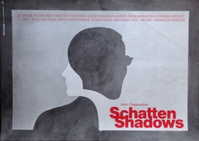 SHADOWS German A2 movie poster JOHN CASSAVETES HANS HILLMANN R68 RARE ...