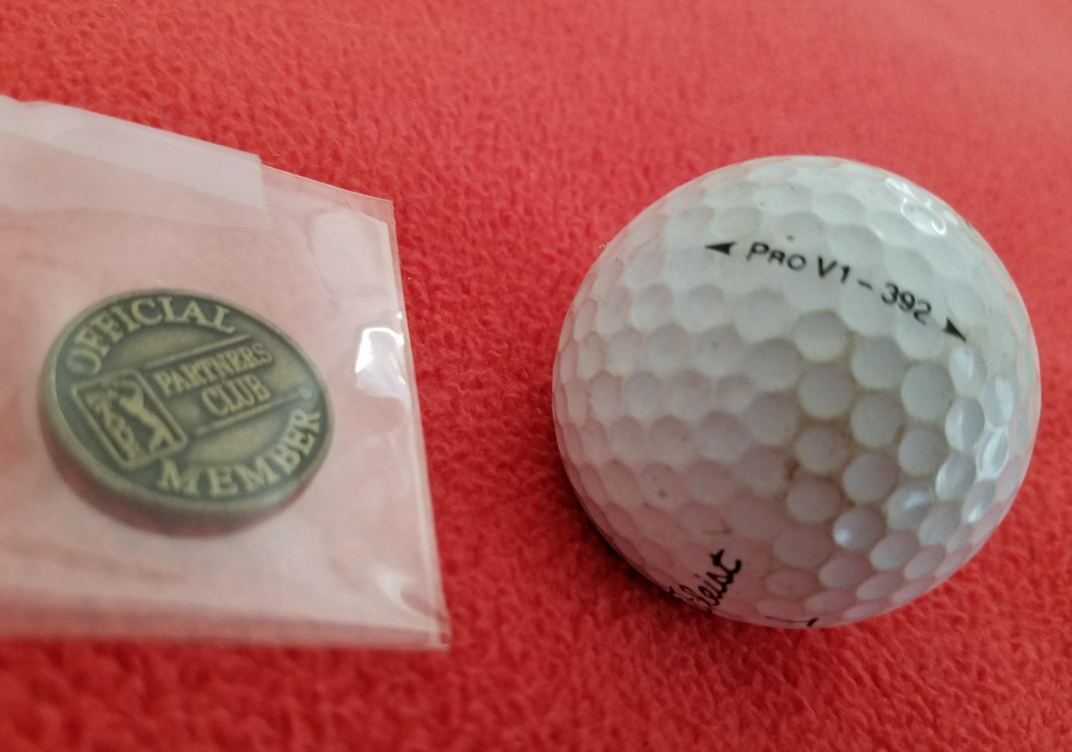 PGA Tour Partners Club Official Member Ball Marker Token,+Titleist PV1 ...