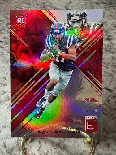 2017 Panini Elite EVAN ENGRAM "Red" Rookie Ole Miss Color Match RC /49 ...