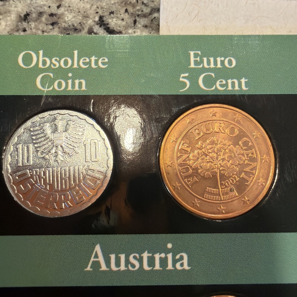 Euro Coin Collection in Folder - Uncirculated 12 Countries 24 Coins ...