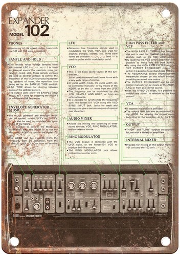 ROLAND Analog Keyboard Synthesizer Magazine Ad Retro Look Metal Sign ...