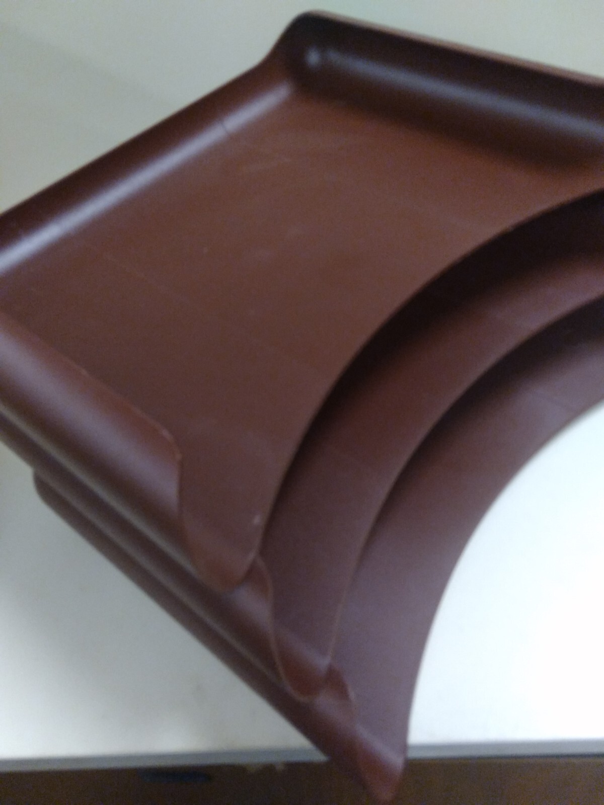 RARE Set of 3 TENEX Desk Filing Trays Organizer BURGUNDY Modernist USA ...