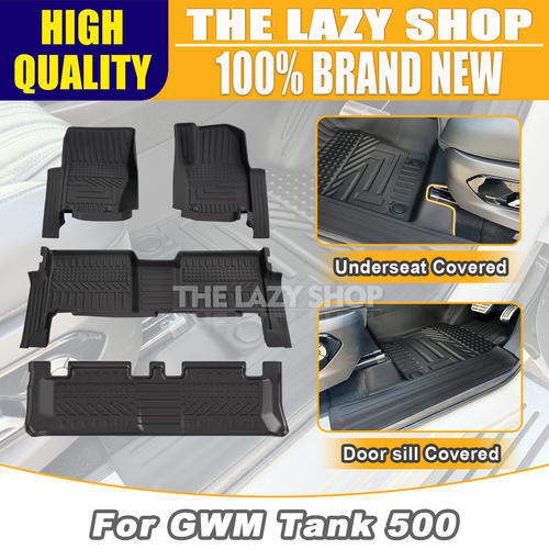 3Rows 5D TPE Floor Mats for GWM Tank 500 Tank500 Car Mat with Door Sill ...