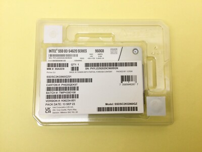 Intel D3-S4620 Series 960GB SATA 6Gb/s 2.5'' Internal SSD SSDSC2KG960GZ ...