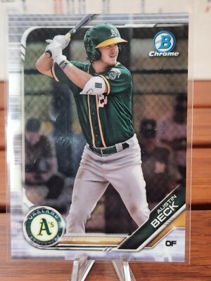 2019 Topps Bowman Chrome Baseball Austin Beck - Prospect Card -Oakland ...