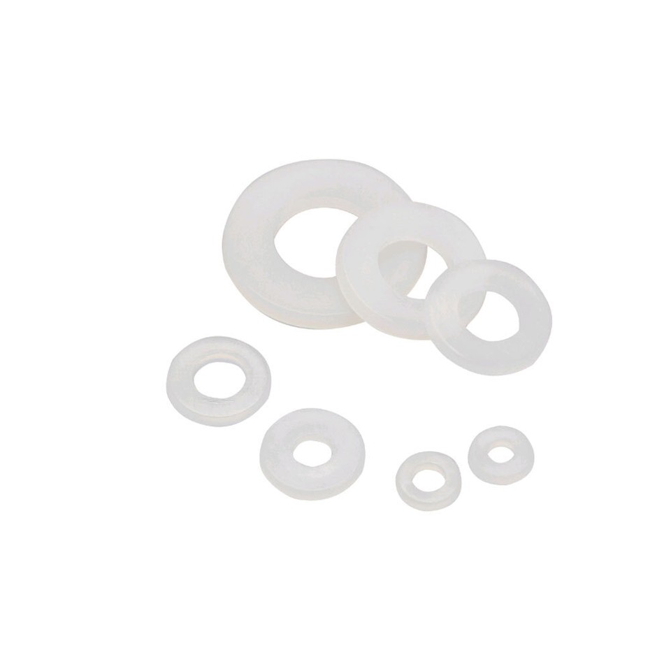 500Pcs White Nylon Gasket Assorted Set Seal Gasket Kits Tools Car ...