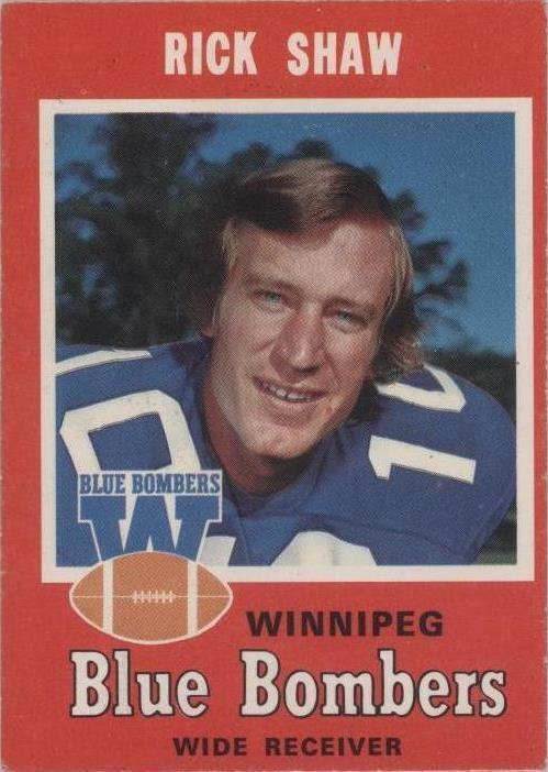 1971 O-Pee-Chee Canadian Football League - Rick Shaw #24 (RC) for sale ...