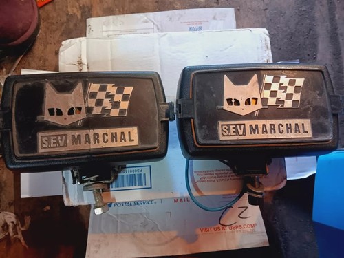 Vintage SEV Marchal 850 Series GT Clear Fog Lights w/Black Housings ...