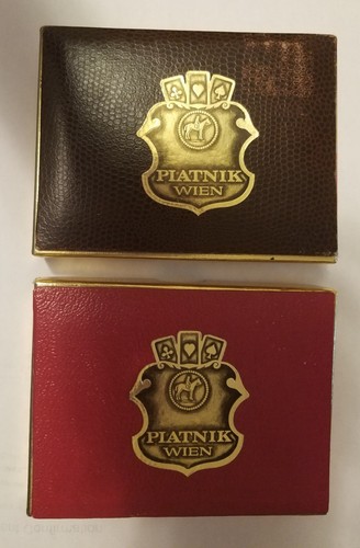 VINTAGE 1976 PIATNIK WIEN PLAYING CARDS 2 BOXES (4 DECKS) RUMMY CANASTA ...