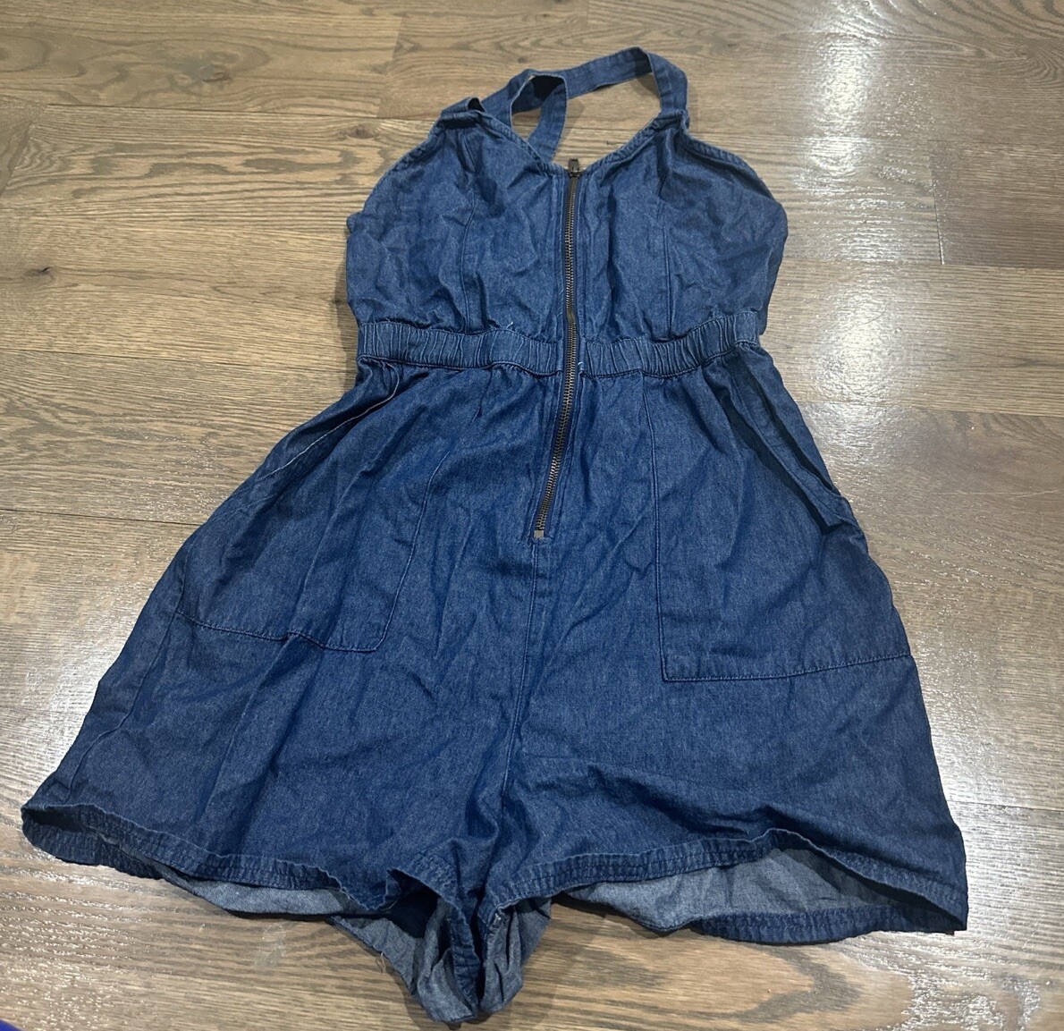 Derek Heart Juniors Romper Belted Zip Up Short Sleeve Size M | eBay