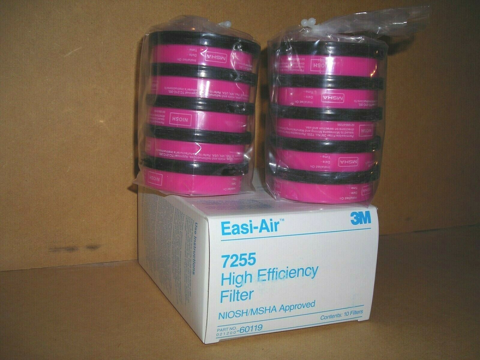 5 3M 7255 Easi-air High Efficiency HEPA Cartridge Filters 3m7255 Filter ...