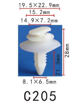 20pcs Fit GM 20421800,15600382,10073833 Cowl Panel Retainer ...