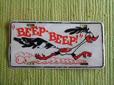 Vintage Beep Beep Road Runner Mopar License Plate Vanity Tag | eBay