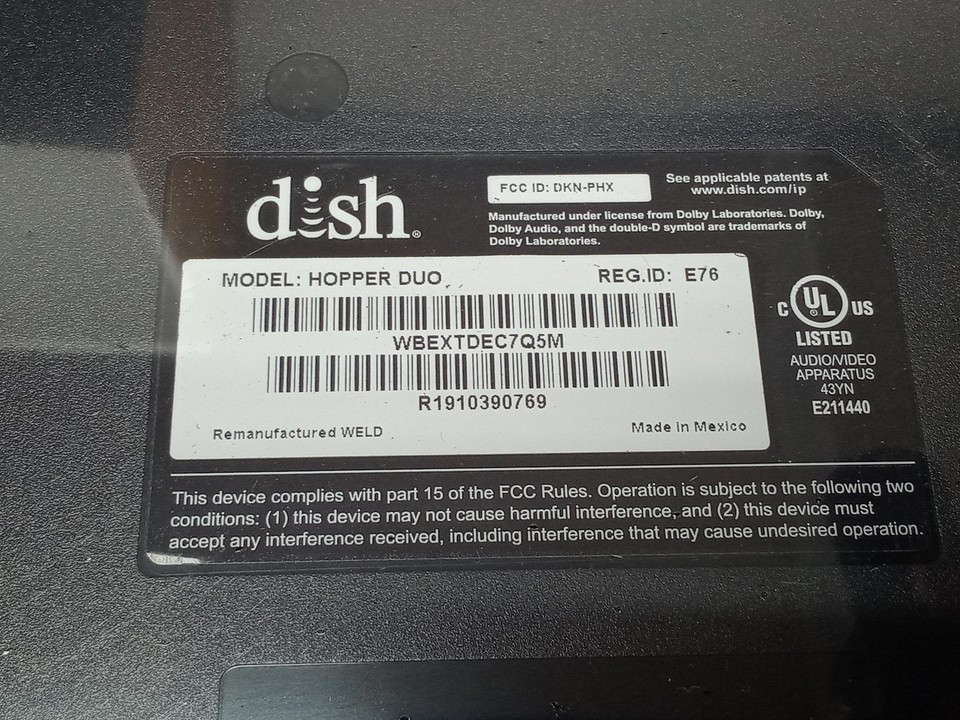 DISH Hopper Duo Smart DVR Reciever DN010676 Reman CRACKED Body | eBay