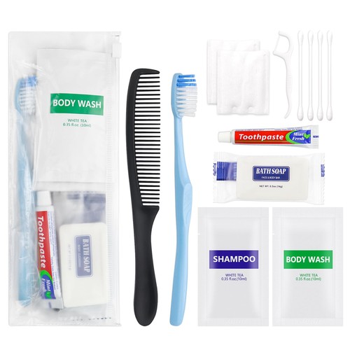 Pack of 100 Basic Toiletry Kits, Hygiene Kit Bulk, Individually Packed ...