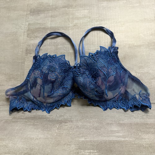 Lise Charmel French Lingerie Optional Padding Flower Blue Lace Bra Size ...