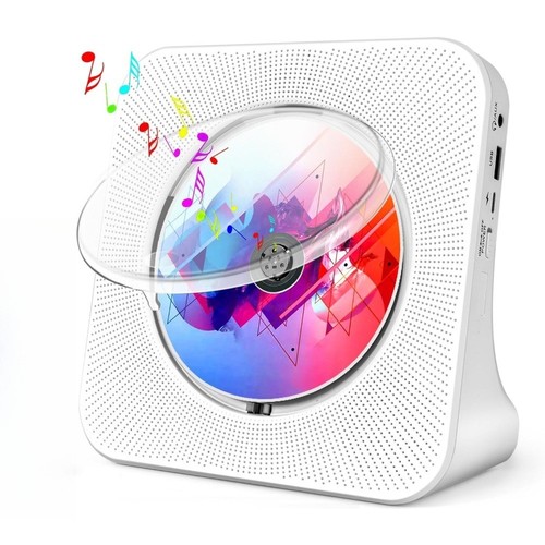 Portable CD Player Bluetooth Desktop Built-in HiFi Stereo Sound Speaker ...