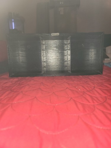 Black Nintendo NES Cartridge Wooden 18 Game Storage Cabinet Rack w/ 10 ...