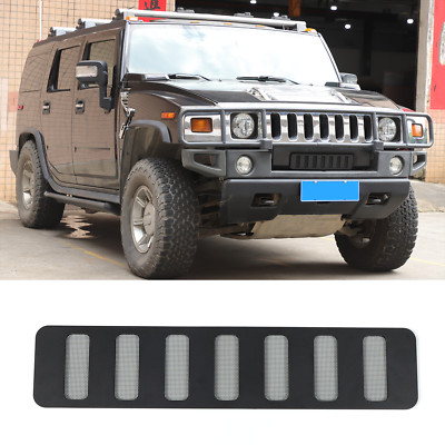 For 2003-07 Hummer H2 Stainless Steel Bumper Black Mesh Rivet Studs ...