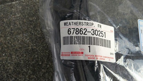 TOYOTA OEM Genuine Weatherstrip, Front Door, LH 67862-30251 | eBay