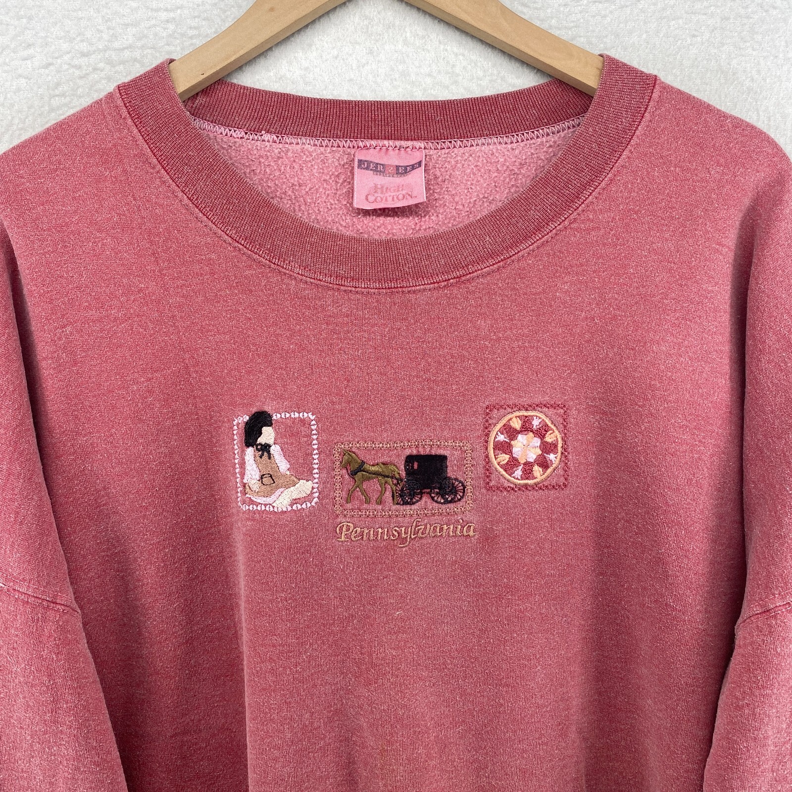 PENNSYLVANIA Sweatshirt Men 2XL Amish Horse Buggy Carriage Fleece ...