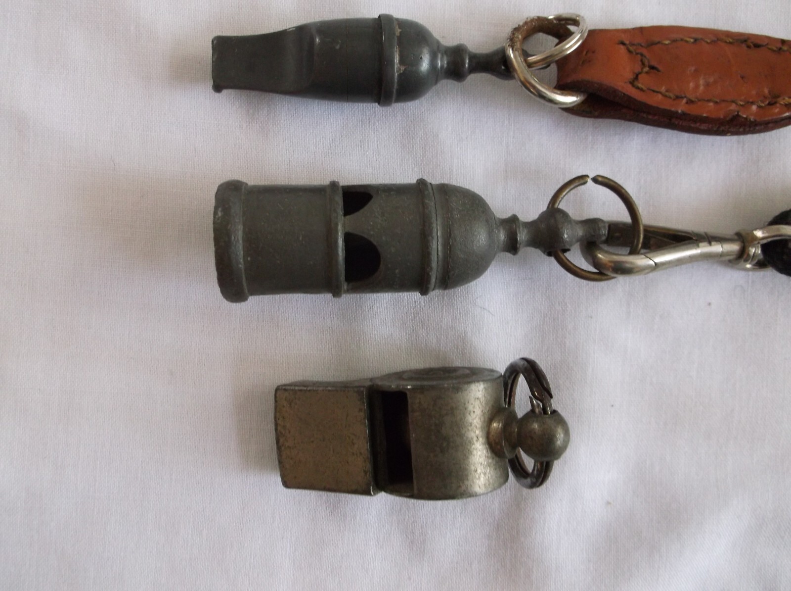 Unusual Antique Pewter Whistles x 3 Neck Cords on 2 | eBay