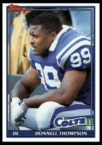 1991 Topps #344 Donnell Thompson Indianapolis Colts Football Card | eBay