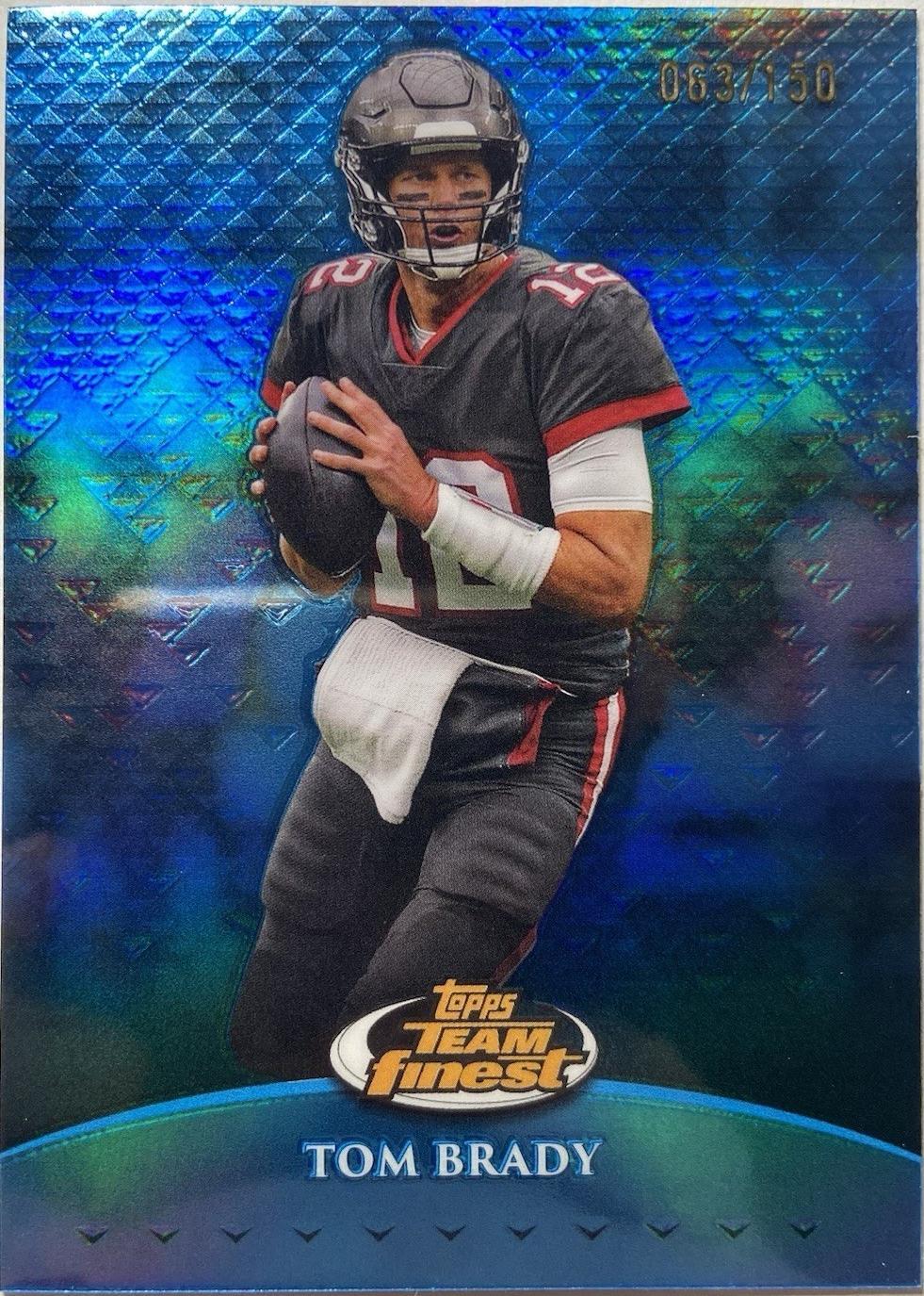 2024 Topps Finest - Team Finest Tom Brady #TF-4 Sky Blue Refractor /150 ...