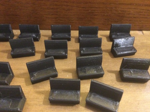 1/48 O-Scale 3D Printed restaurant type booth sets. Black. 16 in set | eBay
