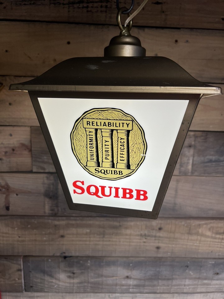 Vintage Advertising Light Display Squibb Prescriptions Rotating Store ...