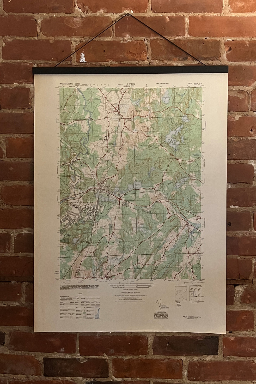 1947 Ayer, Massachusetts - USGS Topographic Map - Fort Devens Harvard ...