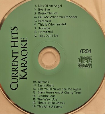 204 CURRENT HITS KARAOKE CDG | eBay