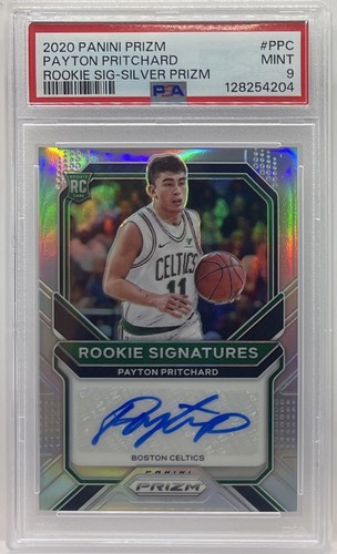 2020-21 Prizm Payton Pritchard Rookie RC Prizm Silver Auto #RS-PPC PSA ...