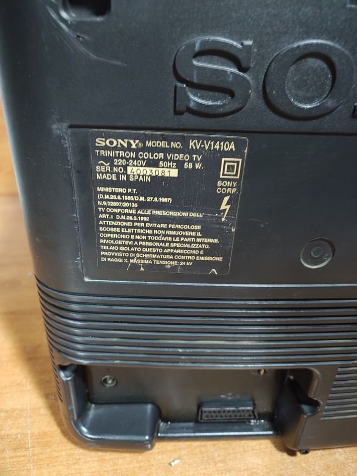 TV VINTAGE SONY Trinitron KV-V1430A• VHS📼 Retrogame Monitor CRT TV ...