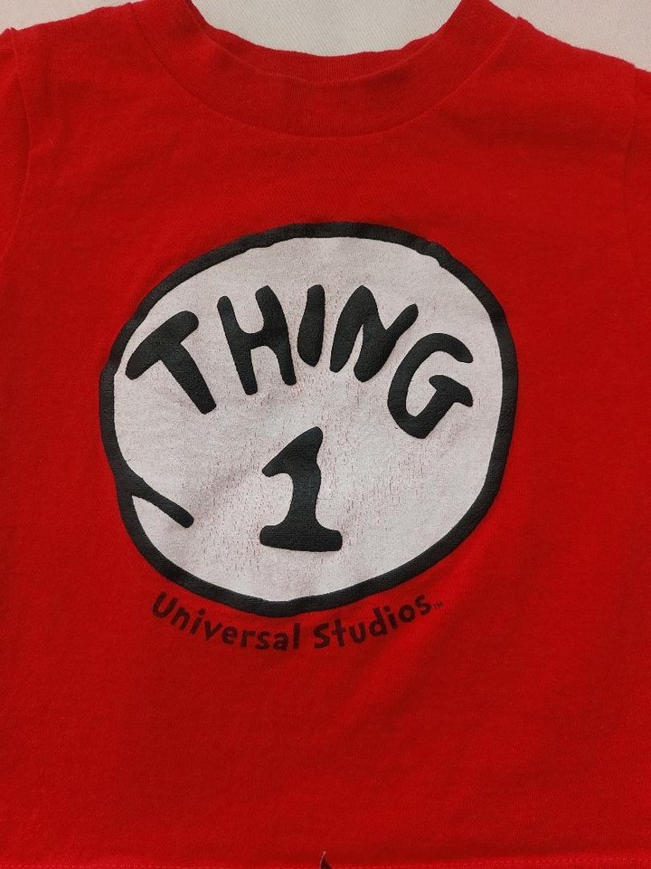 Dr. Seuss Universal Studio Thing 1 Toddler Baby Boy Red Short Sleeve ...