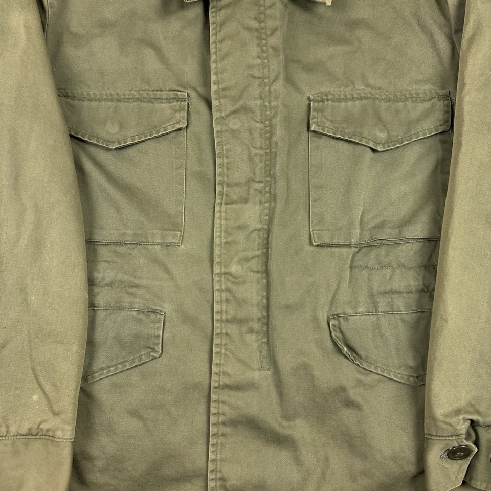 Vintage M52 Field Jacket Faded Drab Olive Green US Military Sateen Coat ...