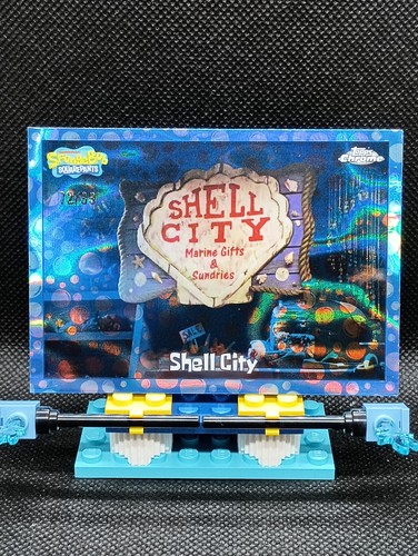 2025 TOPPS CHROME SPONGEBOB SHELL CITY BLUE BUBBLEFRACTOR /99 | eBay