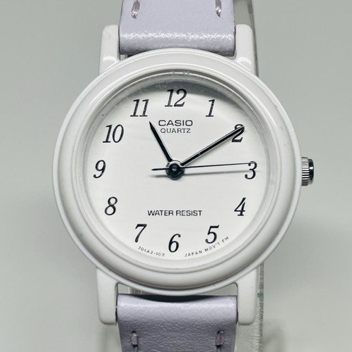 Casio Watch Women 25mm Quartz White Dial Light Purple WR New Battery 5 ...